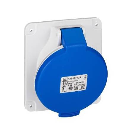 Toma Industrial empotrar en ángulo Pratika conex. tornillo 32A IP44 ...