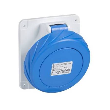 Toma Industrial empotrar en ángulo Pratika conex. tornillo 32A IP67 ...