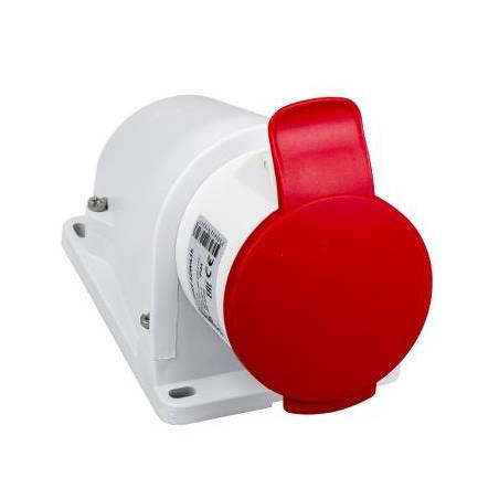 Toma Mural Industrial Pratika conexión tornillo 32A IP44 380V 3P+N+T ...