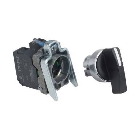 Selectora de 3 Posiciones Fijas con retorno, metálica, 2NA, Maneta Larga - XB4BJ53