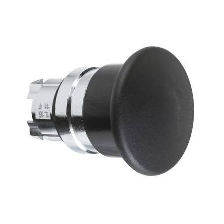 XB4 - Cabezal pulsador de seta (Hongo), metálico, Ø 40mm, negro - ZB4BC2